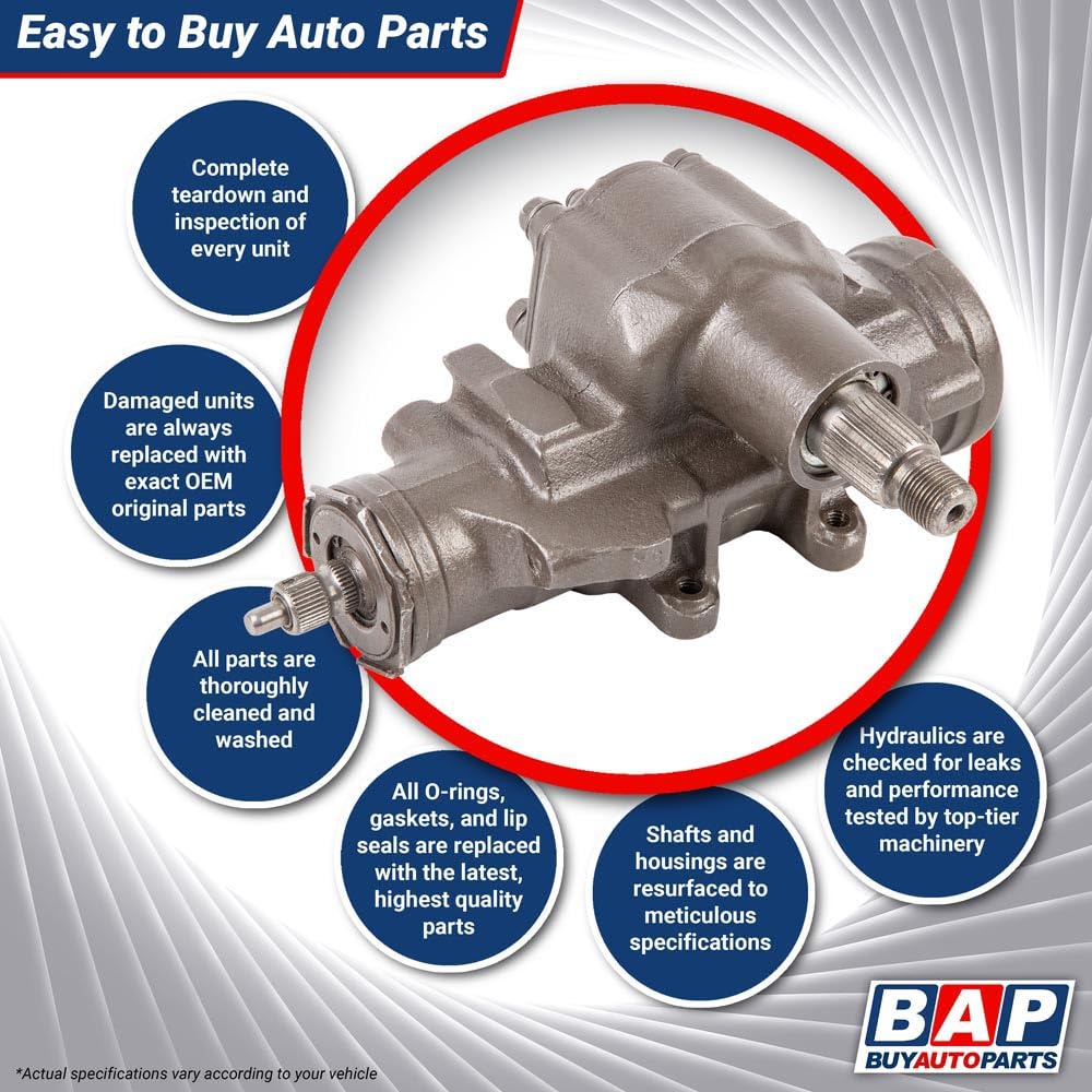 Quick Ratio Power Steering Gear Box Gearbox For Ford F100 F150 F250 F350 F-100 F-150 F-250 F-350 2WD RWD 1968-1979 - BuyAutoParts 82-00099QR Remanufactured (Renewed)