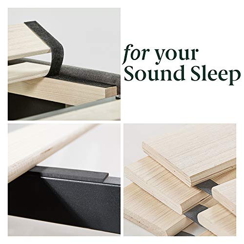 ZINUS Charlotte Upholstered Platform Bed Frame, Mattress Foundation, Wood Slat Support, No Box Spring Needed, Easy Assembly, King