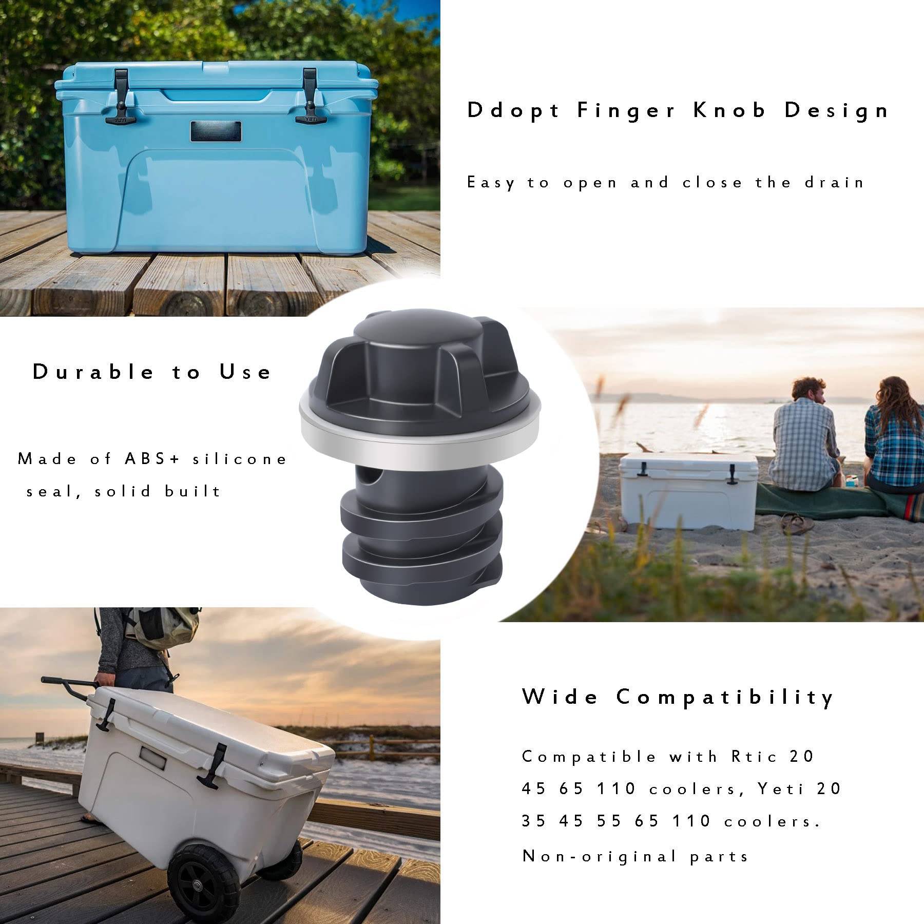 Cooler Drain Plug Replacement for YETI,Drain Plug Compatible with Yeti's Line of Roadie and Tank Coolers and RTIC Coolers Leak-Proof Accessories