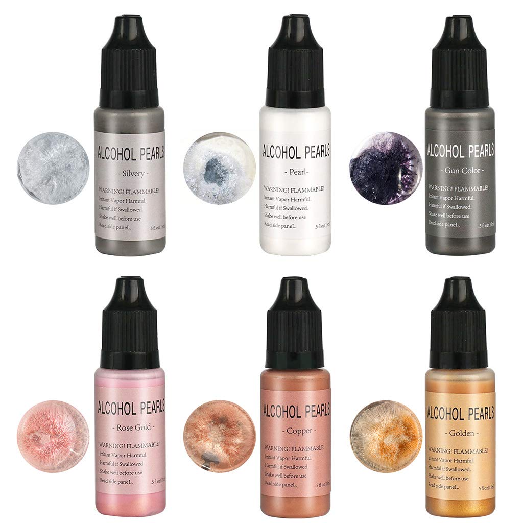 HELYZQ Metallic Resin Pigment Resin Dye Alcohol Inks Concentrated Resin Colorant 15ml