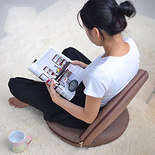 DDTTXP Lazy Sofa Tatami Folding Cushion Sofa Foldable Single Small Sofa Bed Living Room Esports Game Seat Home Chair (Color : Coffee)