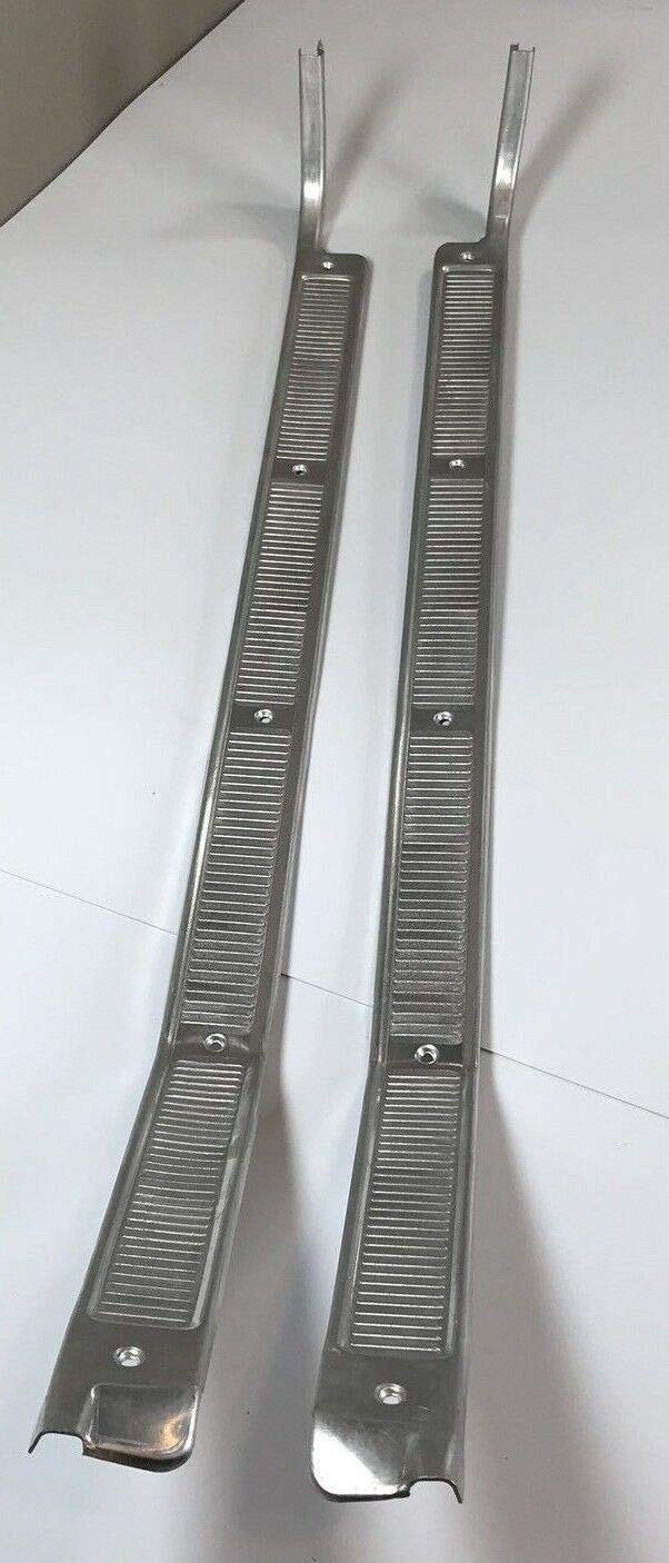 Pair (2) Truck Door Sill Plates Compatible with Ford Pickup Truck 1967-1972