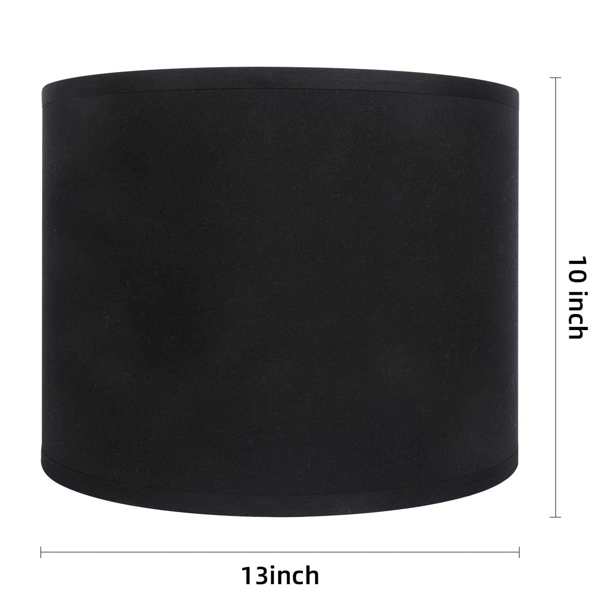 Drum Lamp Shade Set of 2, 13x13x10 inches Easy Assembly Lampshades for Table, Bedside, Floor Lamps, Spider Fitter (BlackGold)
