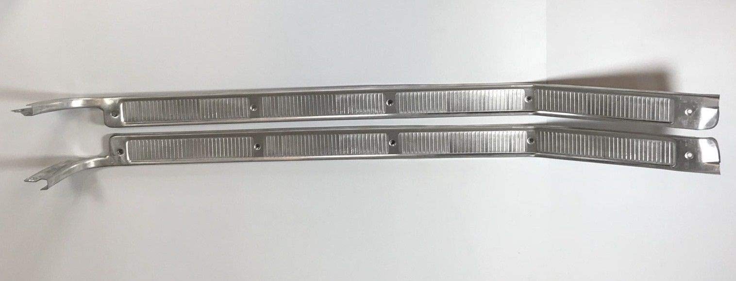 Pair (2) Truck Door Sill Plates Compatible with Ford Pickup Truck 1967-1972