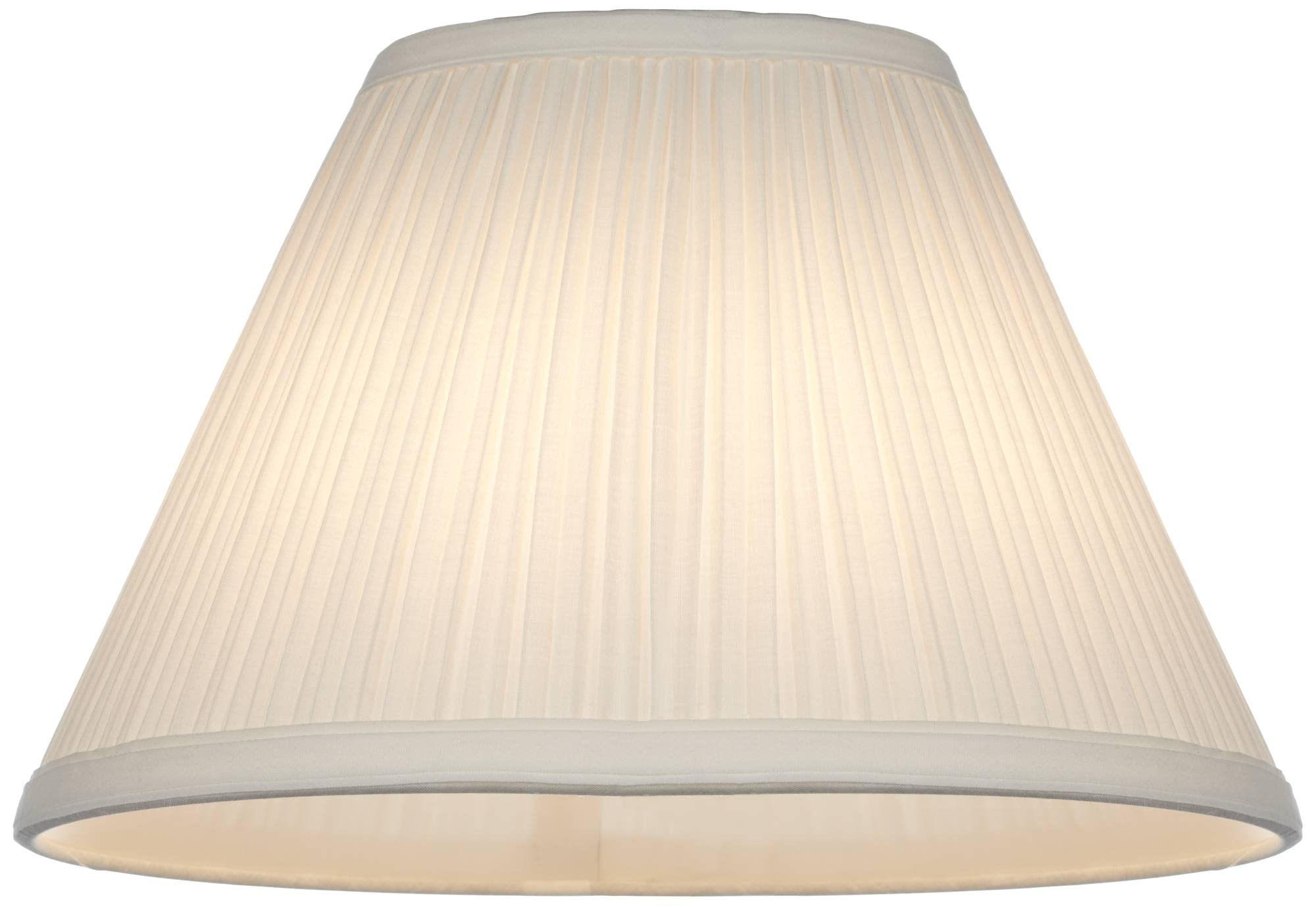 Antique White Small Empire Mushroom Pleated Lamp Shade 5" Top x 11" Bottom x 7.5" High (Clip-On) Replacement - Springcrest