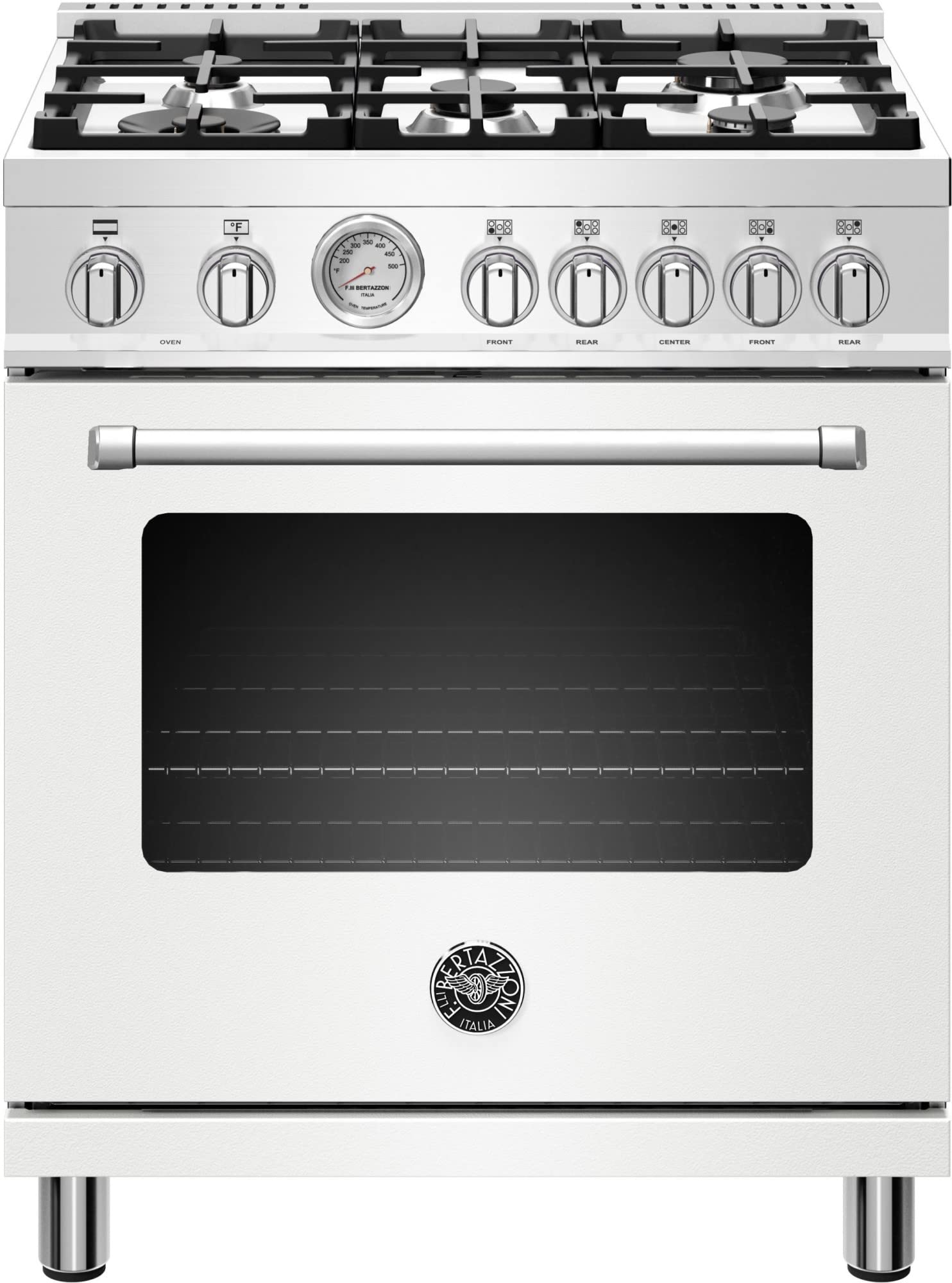 Bertazzoni MAST305DFMBIE† Master Series Dual Fuel, 30" DF Range, Matt White