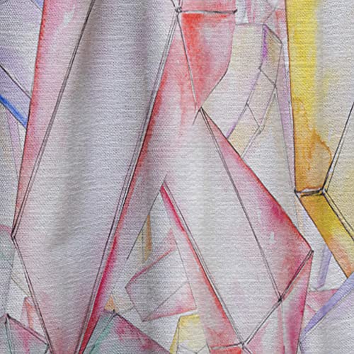 DesignQ Curtains 'Colorful Diamond Rock Jewelry Mineral' Curtains for Bedroom, Curtains for Living Room, Curtains & Drapes - Thermal Insulated - Single Panel-52x120