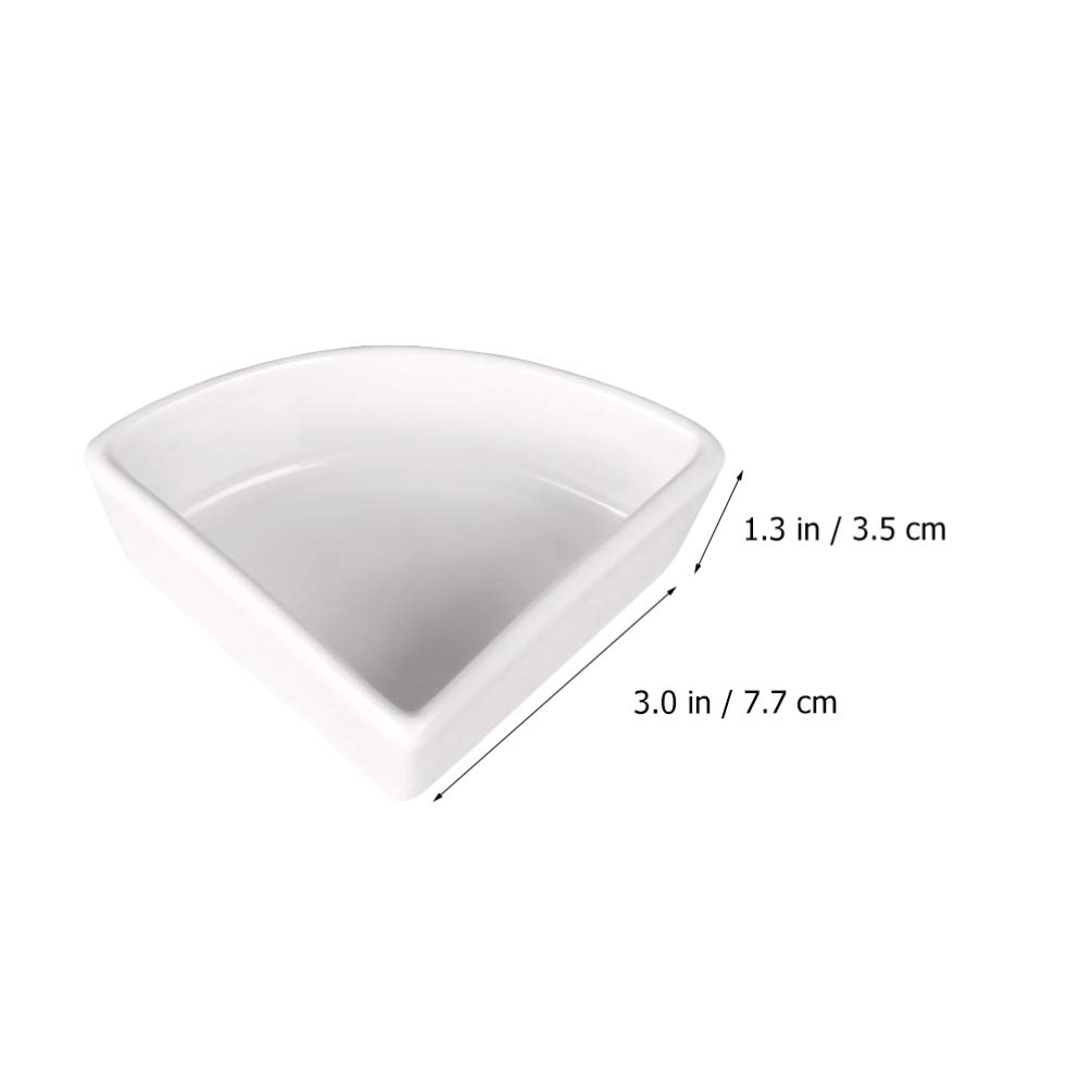 1pc Hamster Feeding Bowl Triangle Hamster Drinking Bowl Food Bowl Hamster Food Feeder Pet Supplies Hamster Bowl Ceramics Bowl Feeding Basin