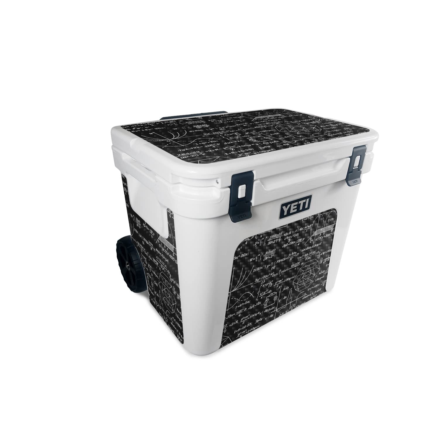 MightySkins Carbon Fiber Skin Compatible with Yeti Roadie 60 Wheeled Cooler - Mathematical | Protective, Durable Textured Carbon Fiber Finish | Easy to Apply and Change Styles | Made in The USA