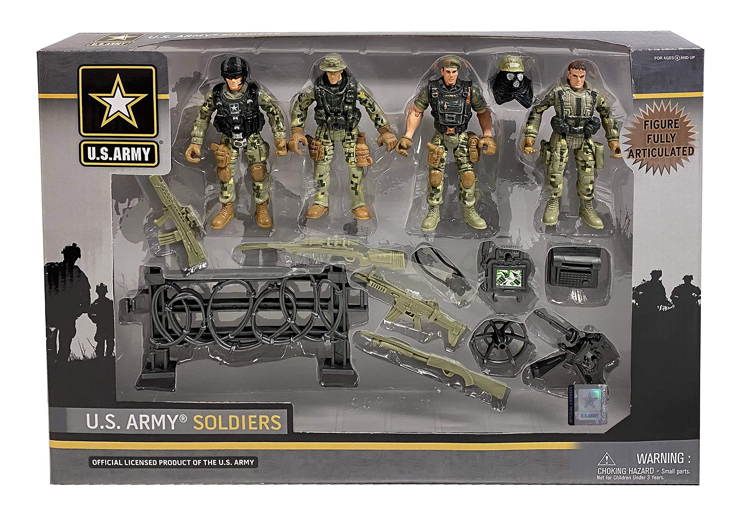 U.S. Army Soldiers 4 PK Fully Articulated Figures