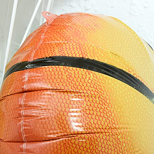 BinaryABC Basketball Mylar Foil Balloons,Sports Theme Party Supplies,10Pcs(18 Inch) (Basketball-1)