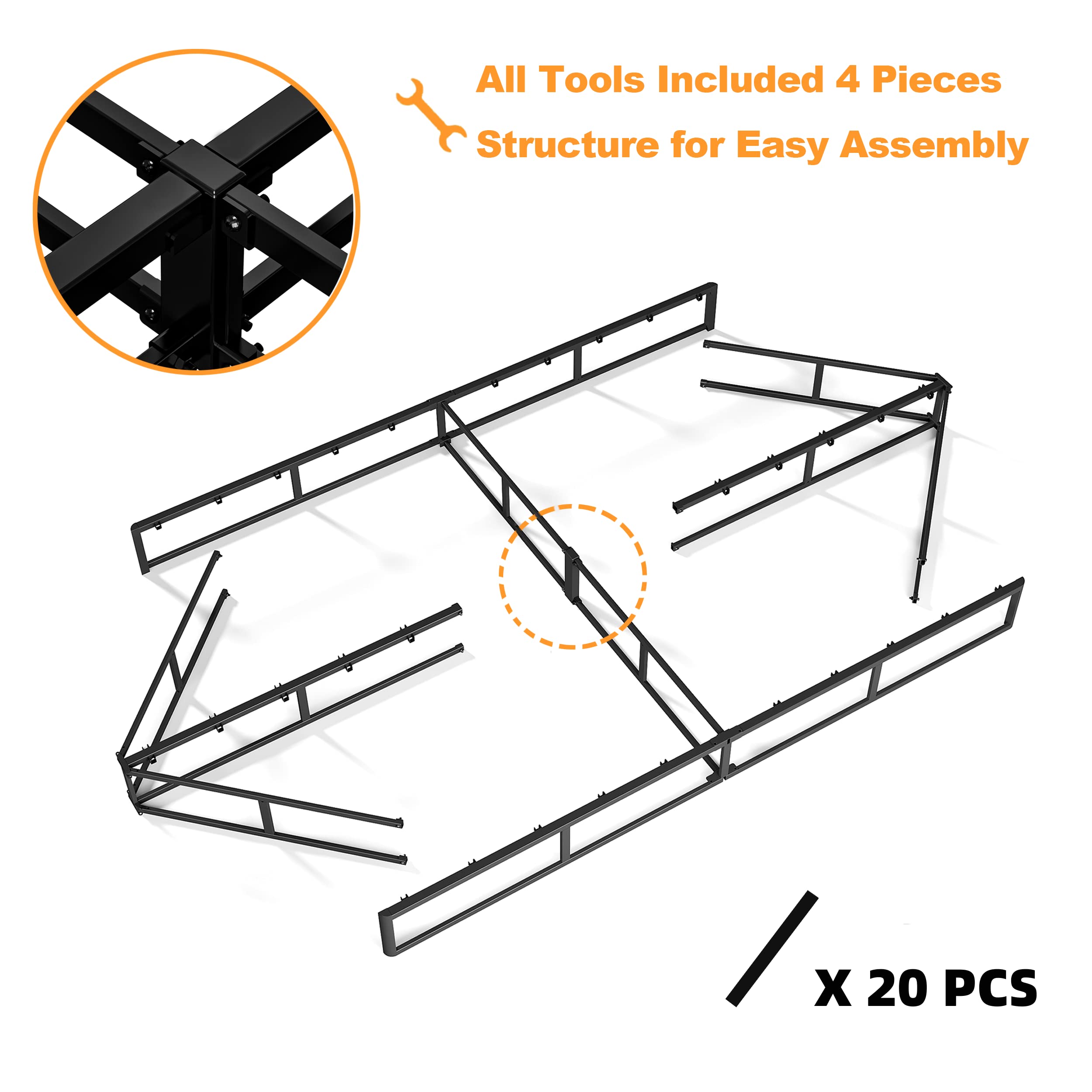 THEOCORATE 7 Inch Full Box Spring, Metal High Profile Spring, Heavy Duty Mattress Foundation, Easy Clean Cover, Quiet, Non-Slip, Simple Assembly
