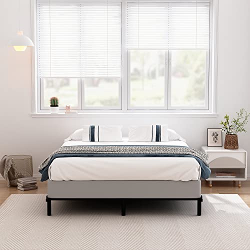 Gdduck 9 Inch Box Spring Queen,Metal Queen Size Box Only Basics Bed Base, Mattress Foundation,Black Sturdy Heavy Duty Structure with Cover,Noise Free,Easy Assembly