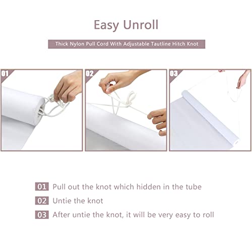 EZLucky Aisle Runner for Wedding Ceremony 3X100ft Includes Pull String, Scroll Pattern White Carpet Runner, Great for Wedding Ceremony, Party, Christmas Decorations, Indoor & Outdoor 50gsm Thickness