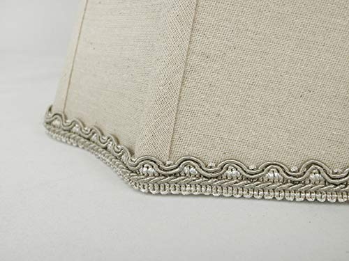 Mestar Decor Cut Corner Linen Lampshade with Lace Trim (Spider) (Rectangular)