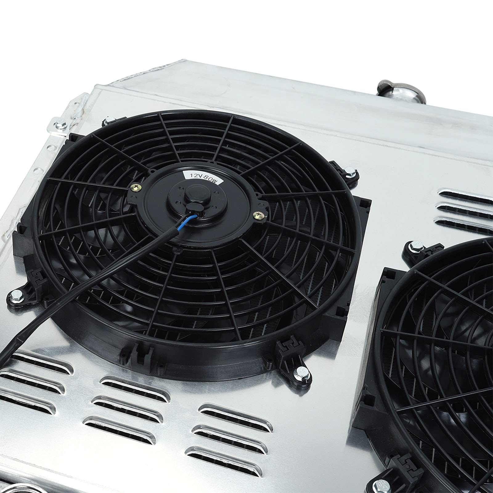 TYFYB 3 Row Core Racing Radiator+ 12" Shroud Fan+Relay kit Compatible with 1966-1979 F100 F250 F350 Br-onco V8