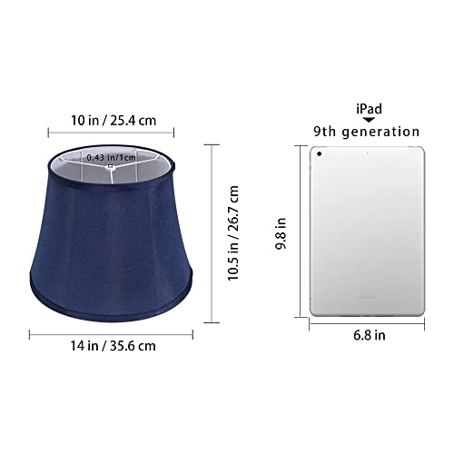 Lamp Shades Set of 2, Double Royal Style Foldable Medium, ALUCSET Fabric Lamp Shades for Table Lamps Lamp Shades for Floor Lamps, Spider, 2 Packs