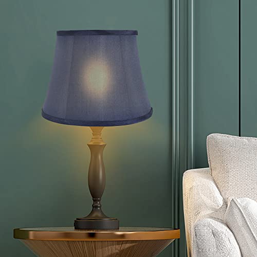 Lamp Shades Set of 2, Double Royal Style Foldable Medium, ALUCSET Fabric Lamp Shades for Table Lamps Lamp Shades for Floor Lamps, Spider, 2 Packs