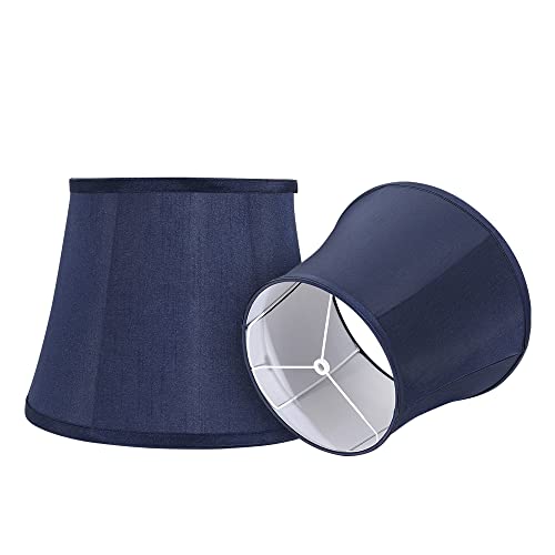 Lamp Shades Set of 2, Double Royal Style Foldable Medium, ALUCSET Fabric Lamp Shades for Table Lamps Lamp Shades for Floor Lamps, Spider, 2 Packs