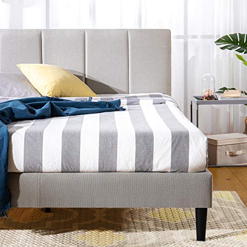 ZINUS Maddon Upholstered Platform Bed Frame, Mattress Foundation, Wood Slat Support, No Box Spring Needed, Easy Assembly, Beige, Full