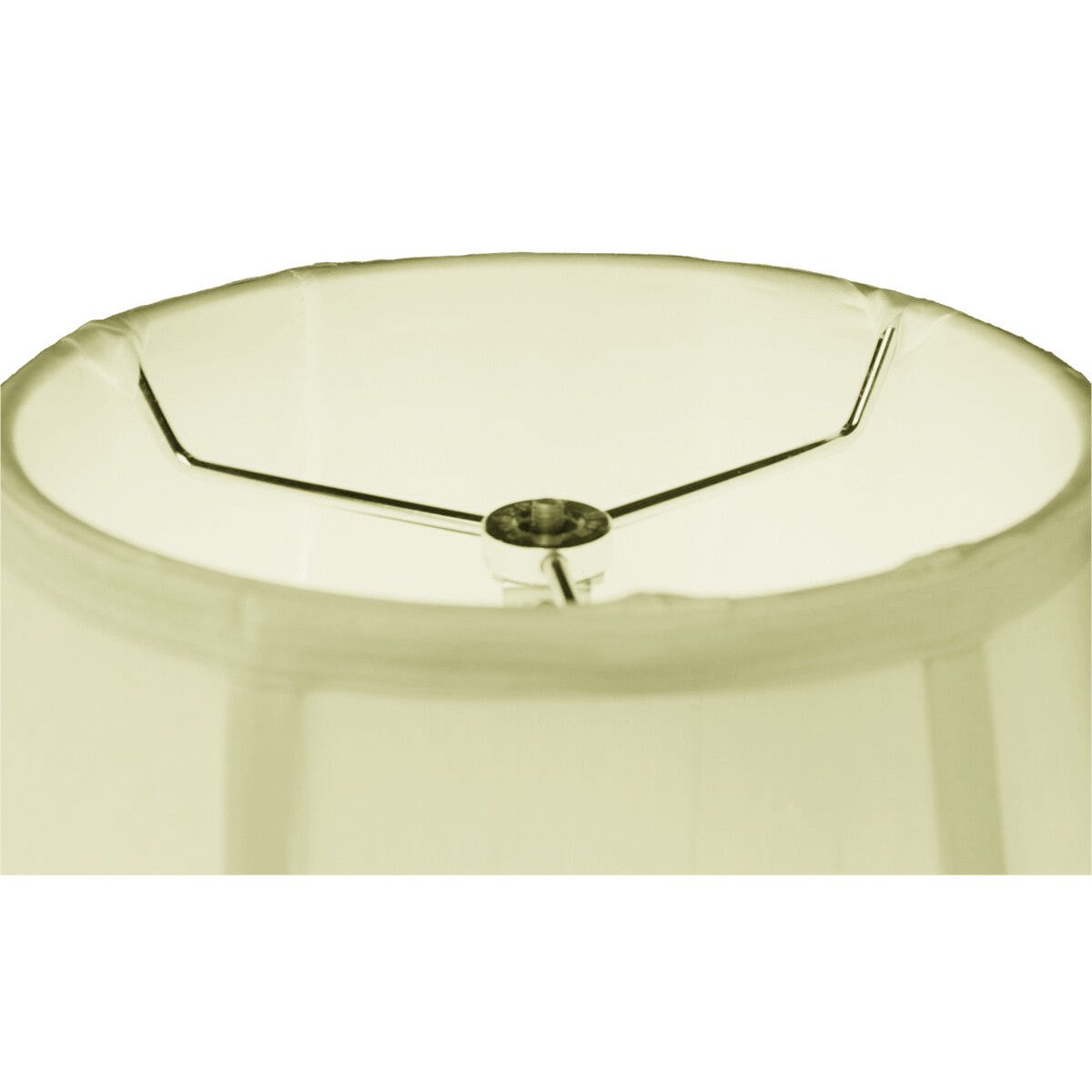8x16x12 Egg Shell Shantung Bell Lampshade with Brass Spider fitter - Perfect for table lamps and some desk lamps -Medium, Egg Shell