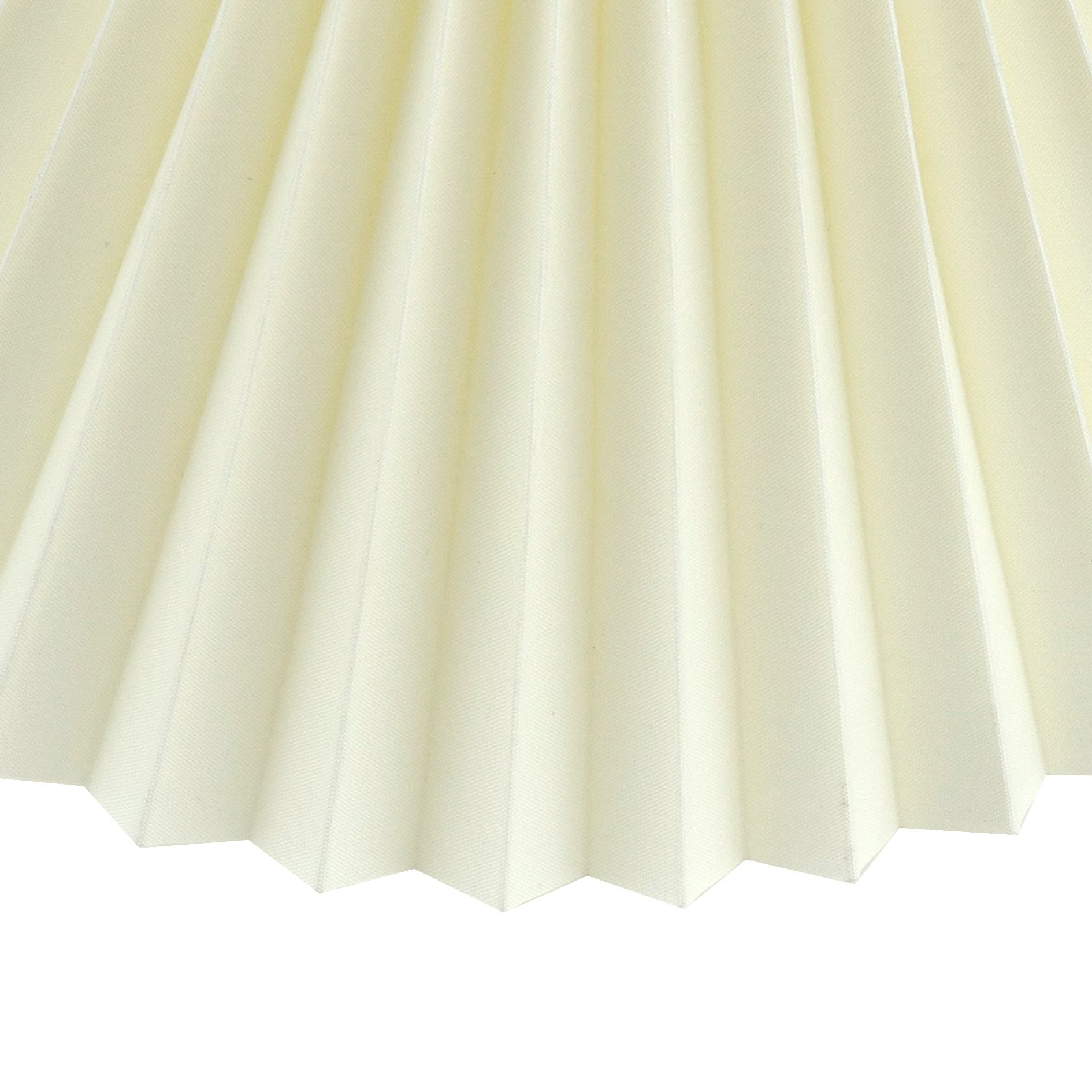 Tighall E27 Fabric Lampshade Cloth Lamp Shade Pleated Light Cover Bedside Desktop Lamp Cover Chandelier Protector for Pendant Light Decor (Beige)