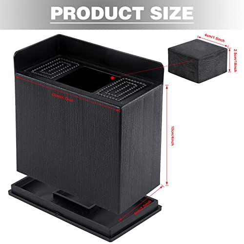 Tocawe Bed Risers 4 Inch Heavy Duty 8 Pack, Furniture Risers with Rubber Pads Supports Up to 6600 Lbs, Upgrade Rectangle Couch Risers L Shape for Sofas, Couch, Desk or Chair (Black)