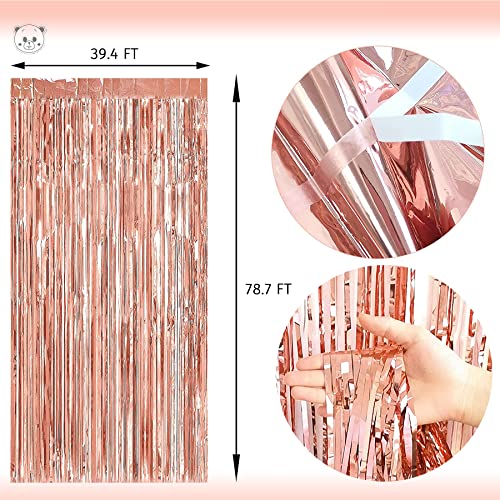 KARAQY Rose Gold Bachelorette Decoration - Bridal Shower Balloon Decor, Bride to Be Party Backdrop