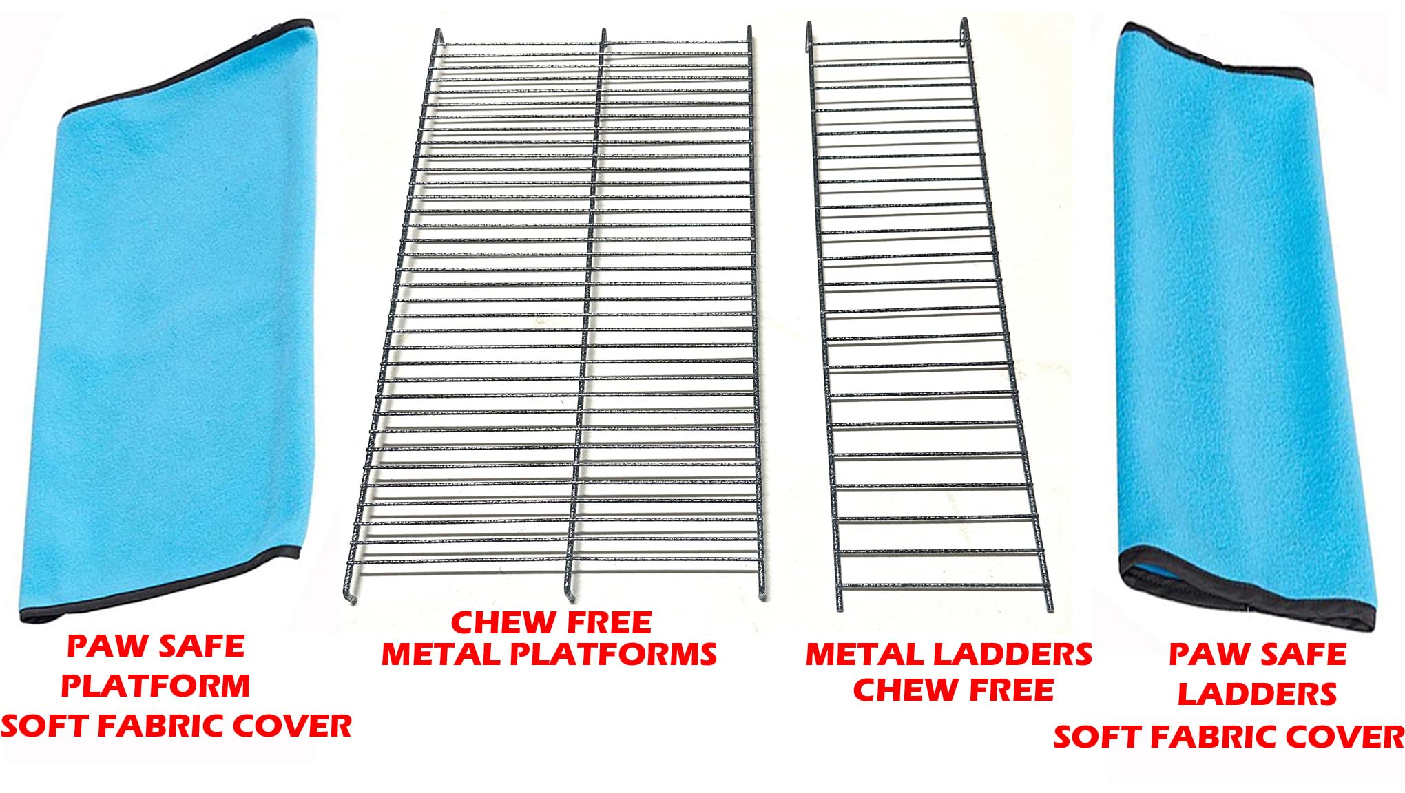 Two Story Extra Large 30.5"x19"x55"H 4-Level Double Front Doors Chew Free Feisty Ferret Chinchilla Small Animal Home Wrought Iron Cage Tight 1/2-inch Bar Spacing Rolling Stand Hammock
