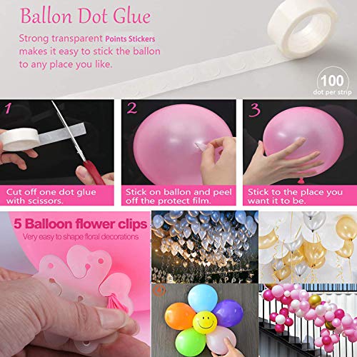 Light Grey Metallic Silver White Balloon Garland Arch Kit 110Pcs Chrome Confetti,Tying Tools+Decorating Strip+Points Stickers+Flower Clips+Ribbon DIY Wedding Decoration Kits Birthday Party