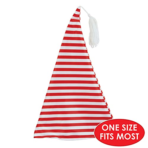 Beistle unisex adult Headwear Stocking Sleeping Nightcaps Winter Theme Party Supplies, Red/White, One Size-Large US