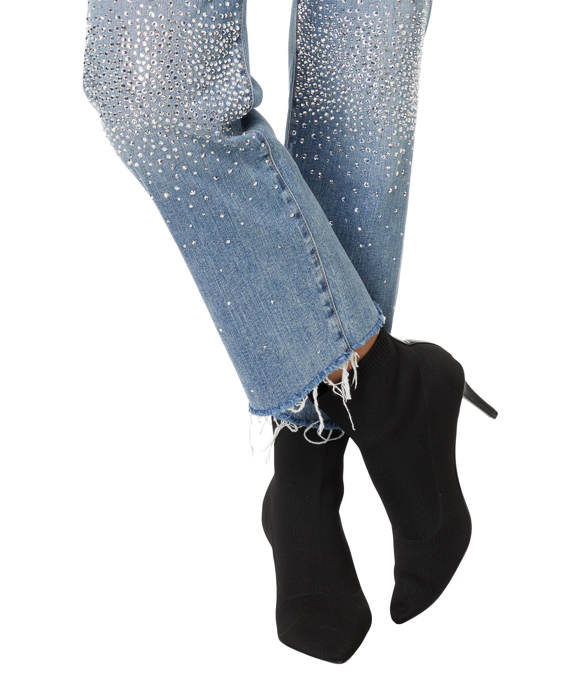 7 For All Mankind Logan Stovepipe w/Crystals in Ode to Ode to 30