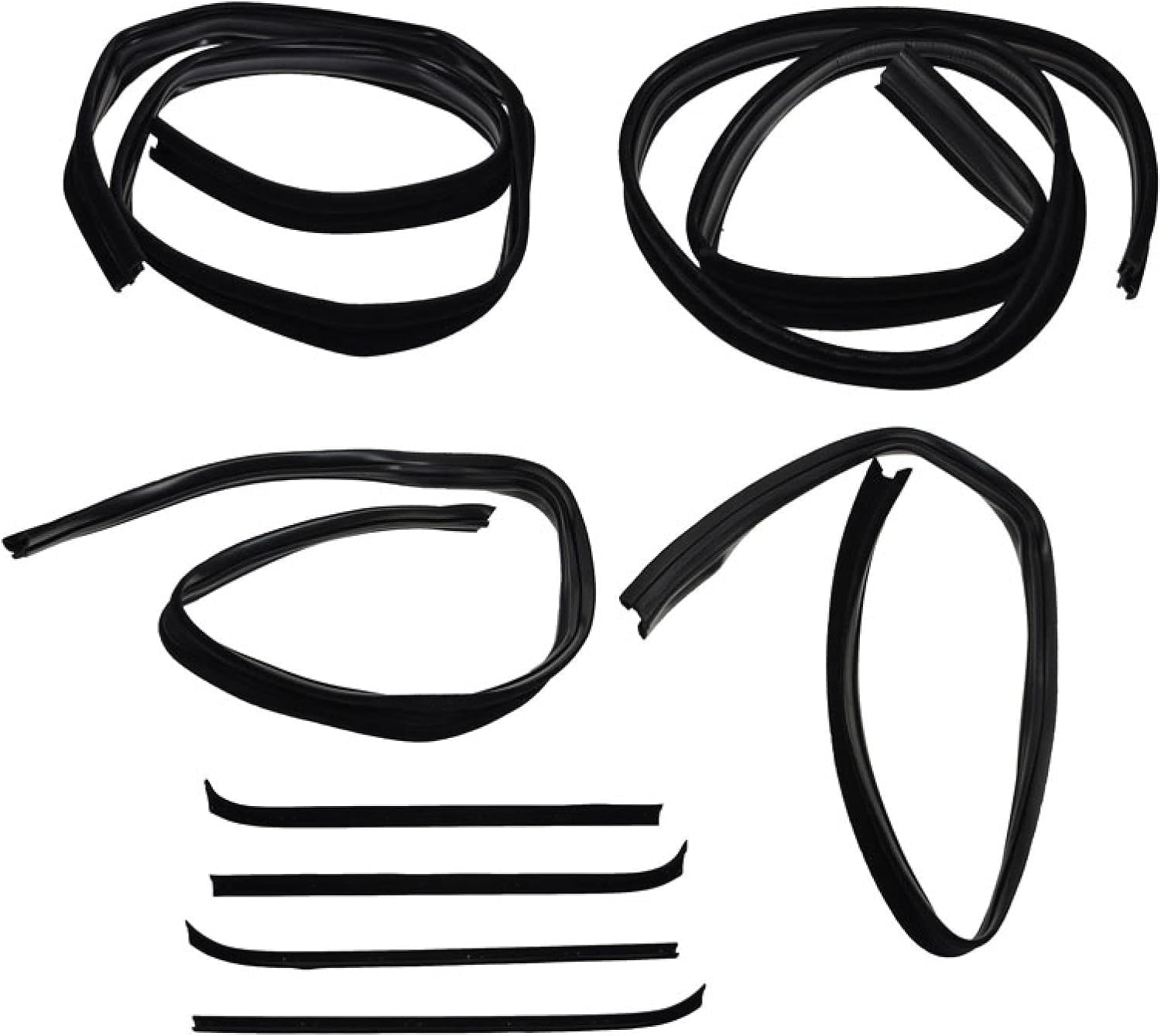 Autos Part Outlet⢠New Window Sweep & Run Channel Weather Strip Seal Set Compatible with 1973-1979 Ford Bronco F100 F150 F250 F350 Truck