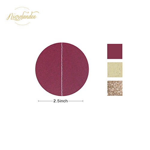 Nicrolandee Burgundy Paper Garland Rose Gold Glitter Dots Hanging Party Garland for Maroon Wedding Engagement Party Baby Shower Bridal Shower Hen Night Party Decorations, 3 Pack/Set 9.8FT Long