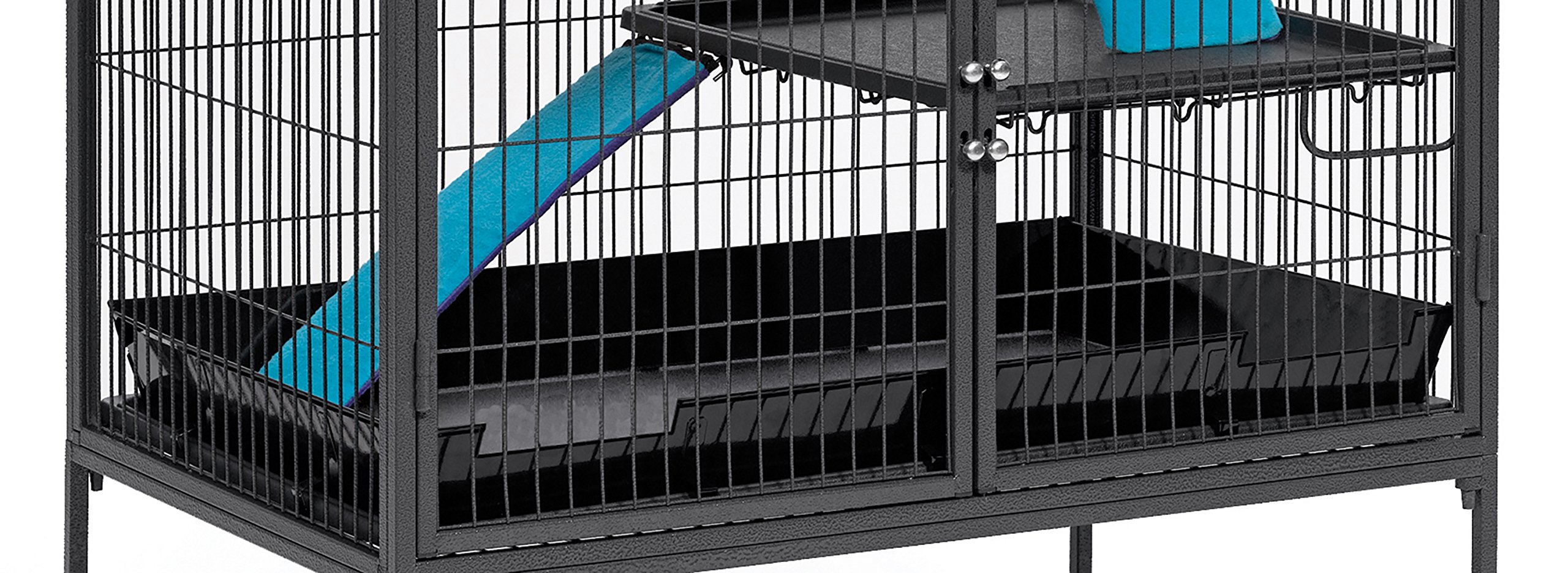 MidWest Homes for Pets Ferret Nation Lower Scatter Guard for Ferret Nation & Critter Nation Small Animal Cages, 34 1/2"L x 22 3/4"W x 4"H, Black