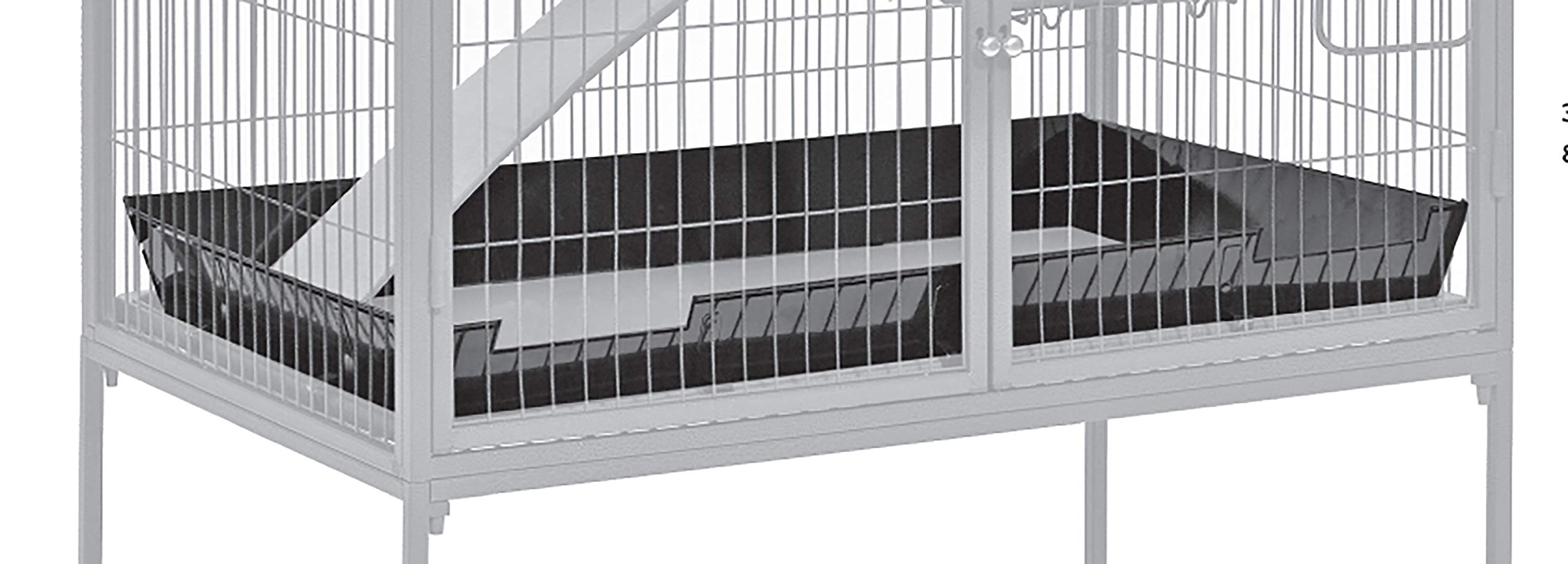 MidWest Homes for Pets Ferret Nation Lower Scatter Guard for Ferret Nation & Critter Nation Small Animal Cages, 34 1/2"L x 22 3/4"W x 4"H, Black