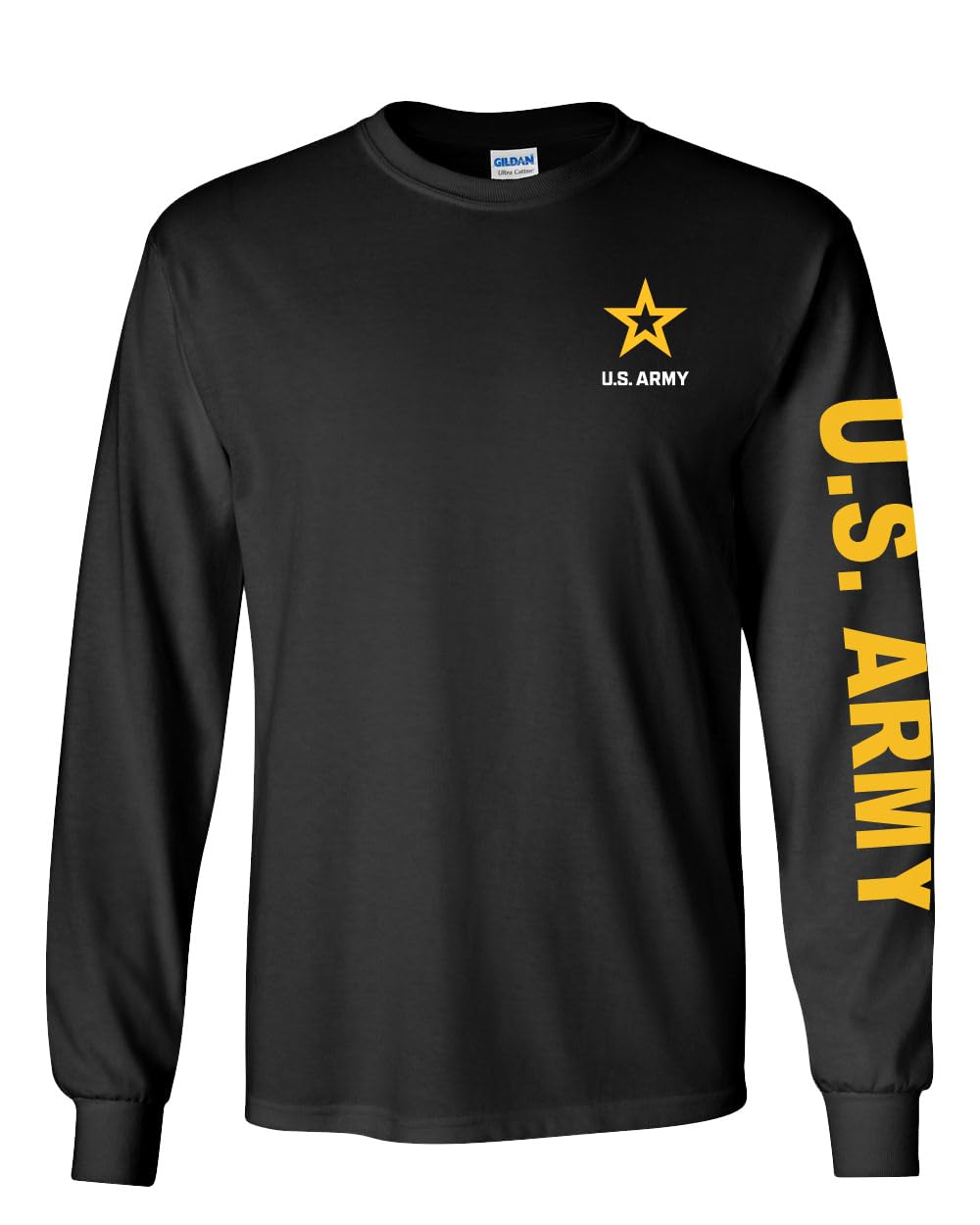 Officially Licensed United States Army Long Sleeve T-Shirt (Black, X-Large)