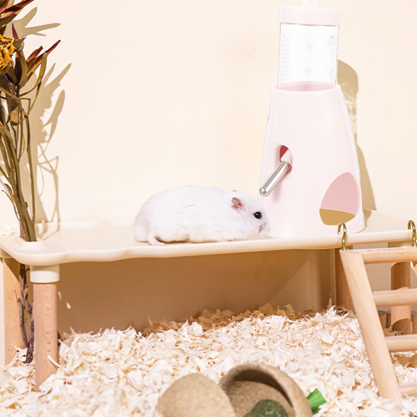 POPETPOP Hamster Water Bottle Small Pet Water Bottle Hamster Waterer Automatic Water Dispenser Hamster Water Fountain Hamster Cage Accessories Rabbit Water Bottle Leakproof Pp Feeder