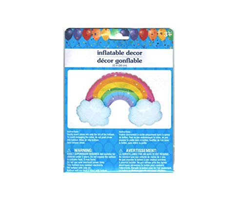 Rainbow Mylar Balloon Hanging Banner Decoration