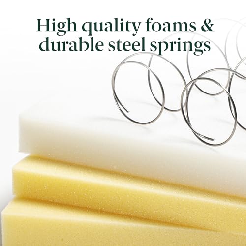 ZINUS 8 Inch Foam and Spring Hybrid Mattress [New Version], Queen, Fiberglass Free, Medium Firmness, Durable Support, Certified Safe Foams & Fabric, Mattress in A Box