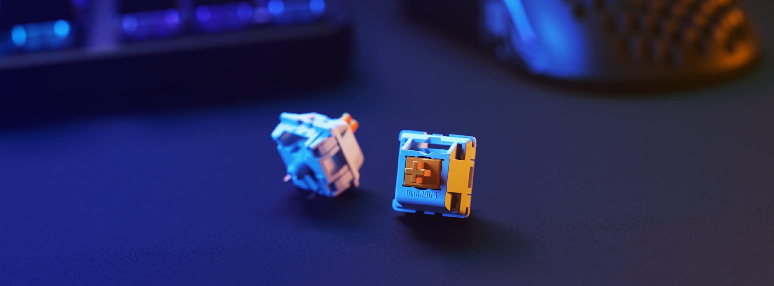 Glorious Panda Switch (Non Lubed Switches) - 36x Plate Mounted 3 pin Switches for Keyboard - Mechanical Keyboard Switches