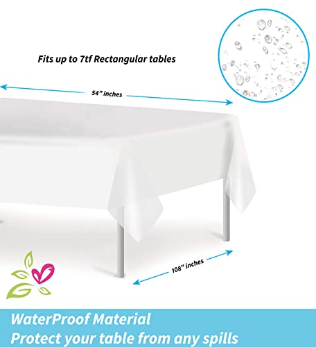 DECOSTYLE, Premium Disposable Table Cover, Frozen, elsa, Snowflake, Crystal, Parties, Winter Theme, Plastic, Birthday Party, Rectangular Decorations, Tablecloth, Table Cloths 54 Inch x 108 Inch