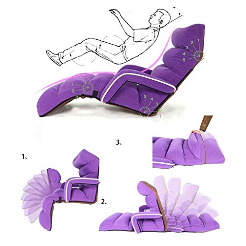 WXBDD Lazy Sofa, Tatami Thick Bed Backrest Creative Sofa Single Floor Sofa, Purple, Simple
