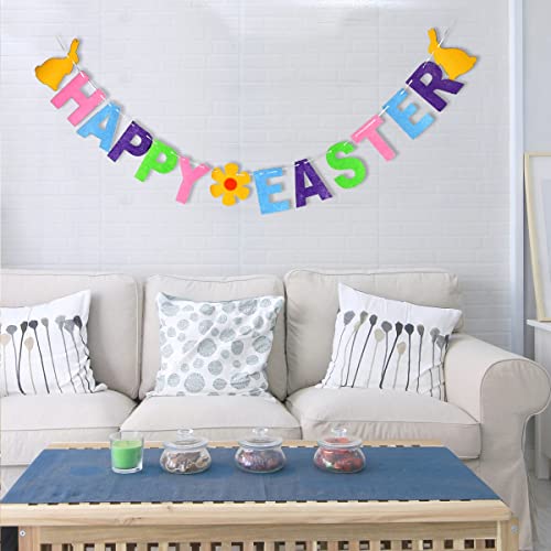 BinaryABC Happy Easter Banner Bunting Garland, Easter Decorations Party Favors Photo Prop