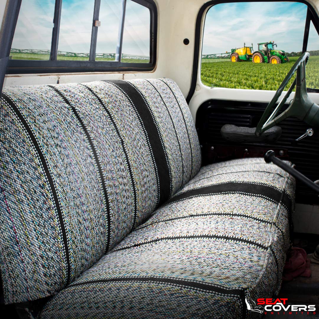 SCU - Universal Bench Seat Cover - Bench Seat Covers for Truck - Black