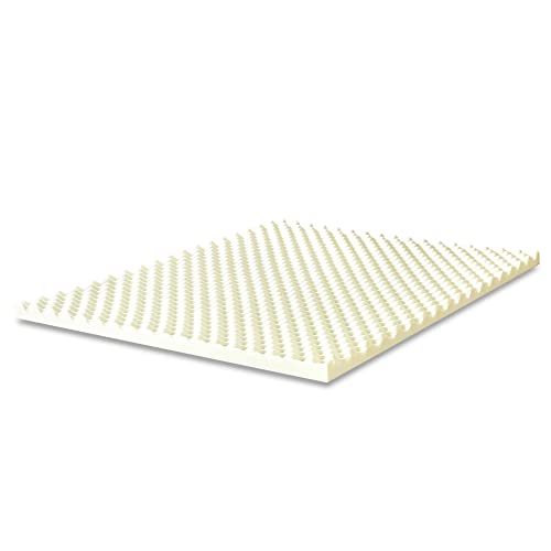 ZINUS 1.25 Inch Copper Cooling Memory Foam Mattress Topper with Airflow Design, Full, White