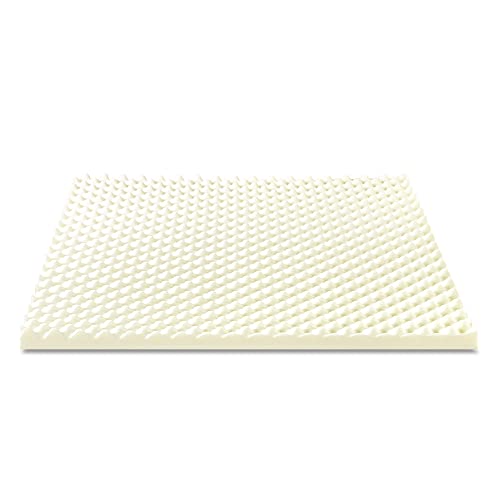 ZINUS 1.25 Inch Copper Cooling Memory Foam Mattress Topper with Airflow Design, Full, White