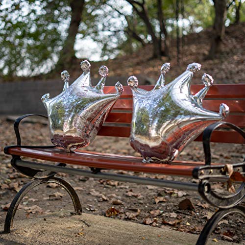 30 Inch Large crown Foil Balloon Mylar Balloons for Birthday,Wedding,Christmas Party Decoration (6pcs,Silver)