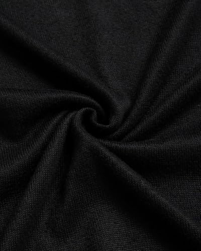 Live2Lounge Women's Pajama Set - 4 Piece Wrap Cardigan, T-Shirt, Tank Top, and Jogger Pants (S-XL), Size X-Large, Black