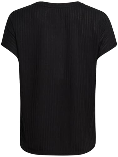 Live2Lounge Women's Pajama Set - 4 Piece Wrap Cardigan, T-Shirt, Tank Top, and Jogger Pants (S-XL), Size X-Large, Black